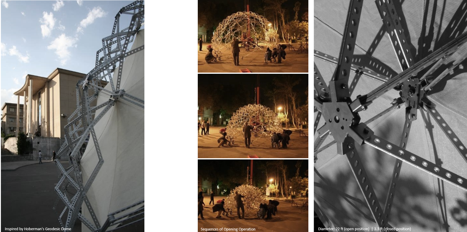 Deployable Sturctures | Iris Dome + Geodesic Dome – NEGAR KALANTAR
